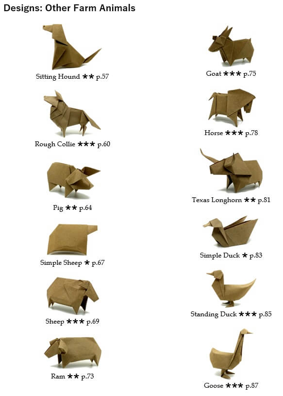Easy Origami Farm Animals | Origami Animaux Papier Carré – DXJFW